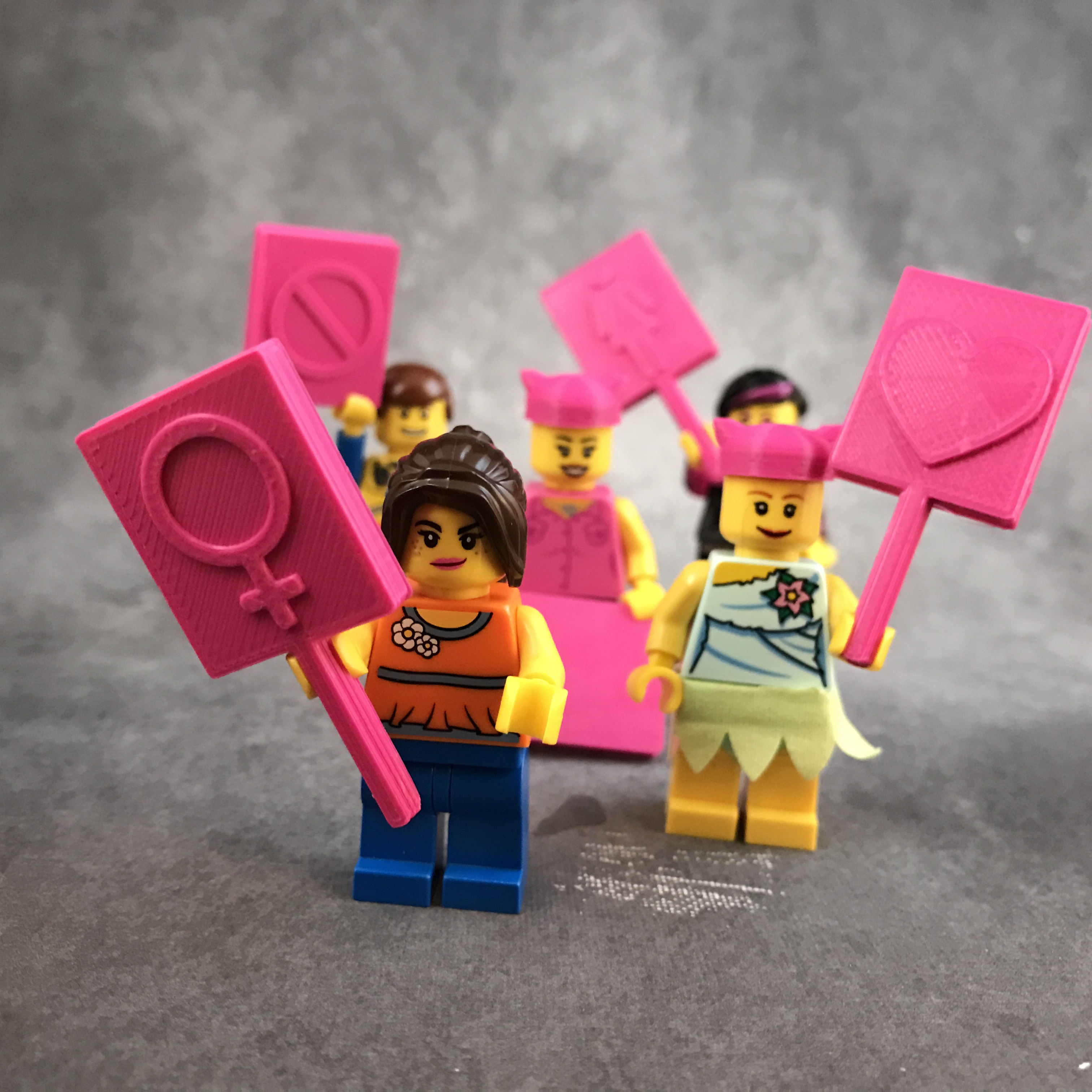 3D Model: Minifig Women’s March Signs | Design Make Teach