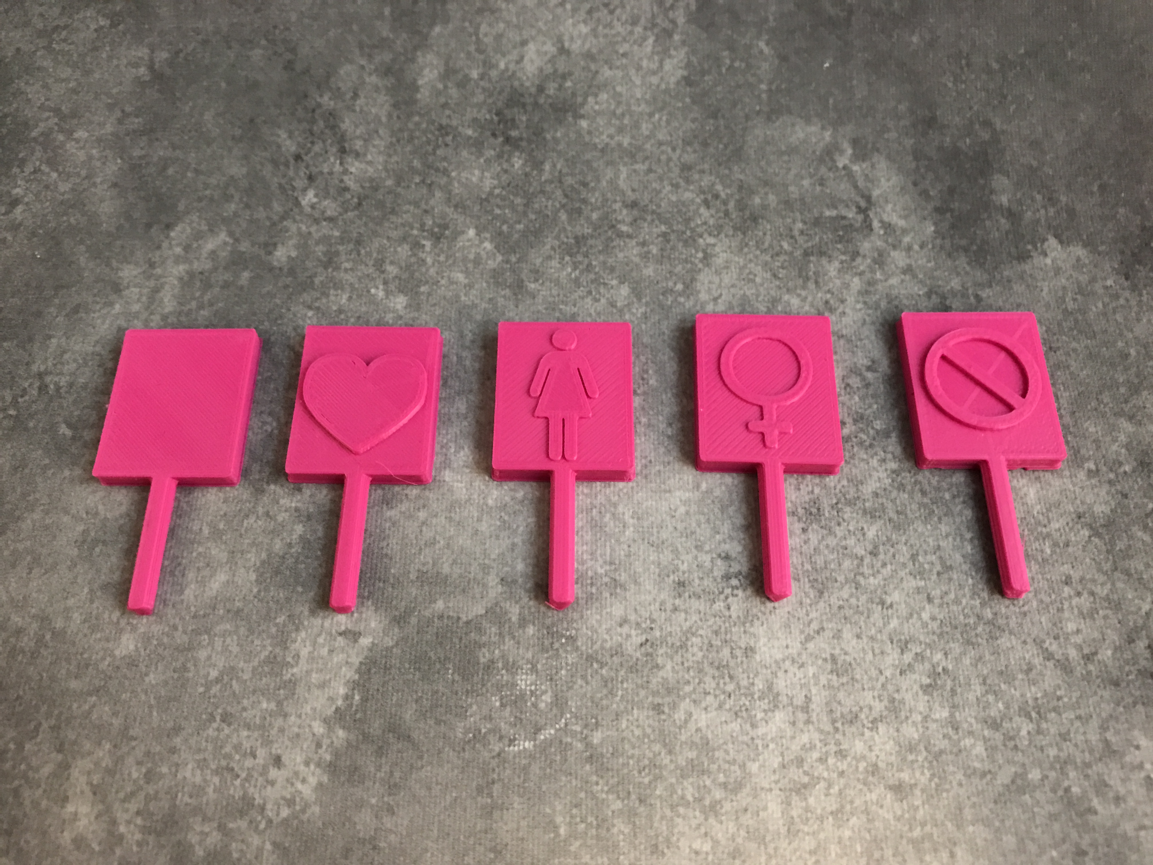 3D Model: Minifig Women’s March Signs | Design Make Teach